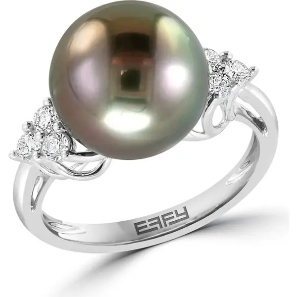 EFFY 14k Gold Moonlit Pearl Diamond Ring - White