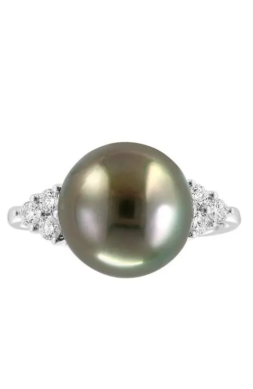 EFFY 14k Gold Moonlit Pearl Diamond Ring
