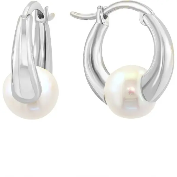 EFFY Sterling Silver Pearl Grace Earrings - White