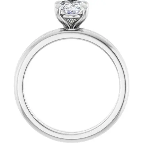 IVY & PEARL CO. 1 Ct Lab-grown Oval Diamond Solitaire Ring In 14k Gold