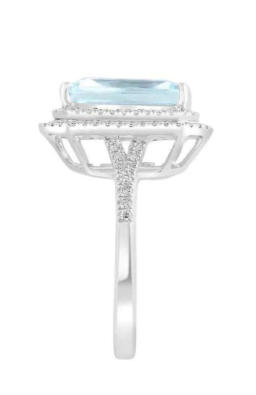 EFFY 14k White Gold Aquamarine Horizon Ring