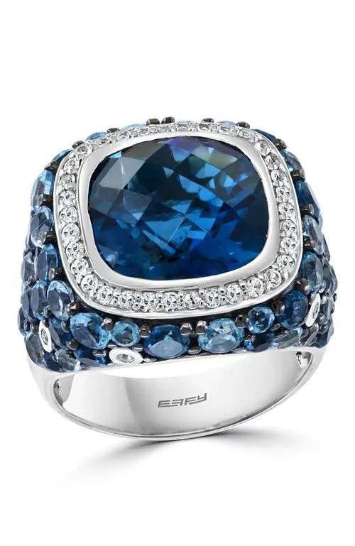 EFFY 925 Sterling Silver Ocean Depths Multi-gemstone Ring - Blue