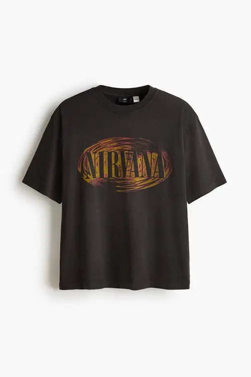 H&M Relaxed-fit Printed Cotton T-shirt