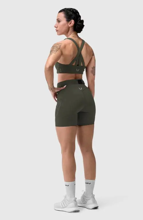 ASRV Lycra 3 In 1 Biker Short - Olive