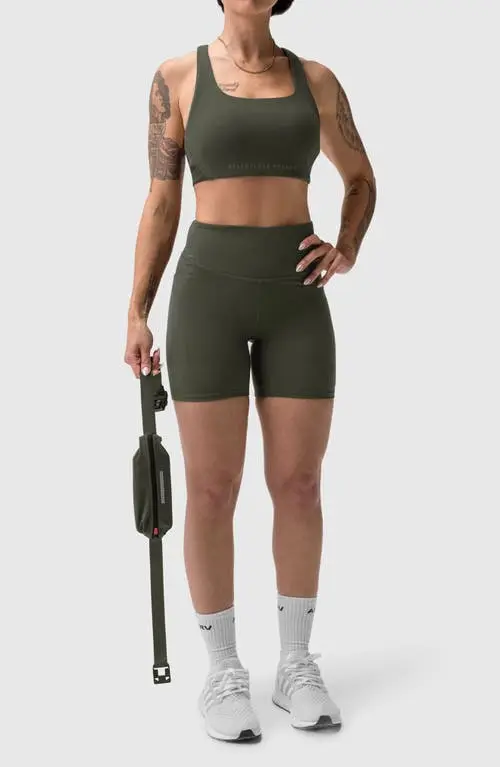 ASRV Lycra 3 In 1 Biker Short - Olive