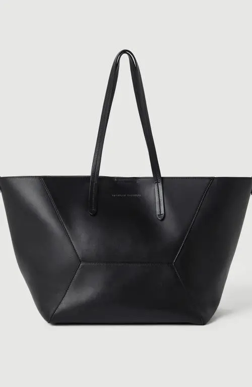 Brunello Cucinelli Bc Duo Large Bag In Calfskin With Monili