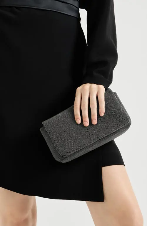 Brunello Cucinelli Precious Flap Bag In Grained Leather