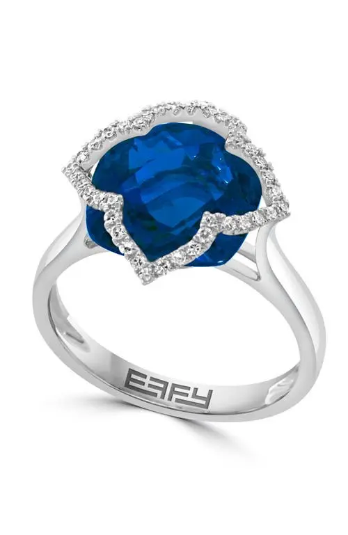 EFFY 14k White Gold Twilight Topaz Ring - Blue