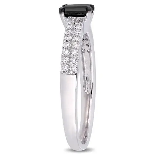 JULIANNA B. 3/4 Ctw Black Engagement Ring 14k