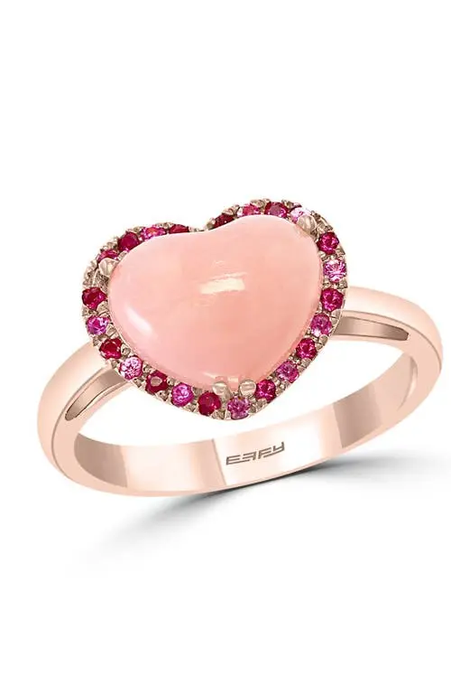 EFFY 14k Rose Gold Blush Romance Heart Ring - Pink