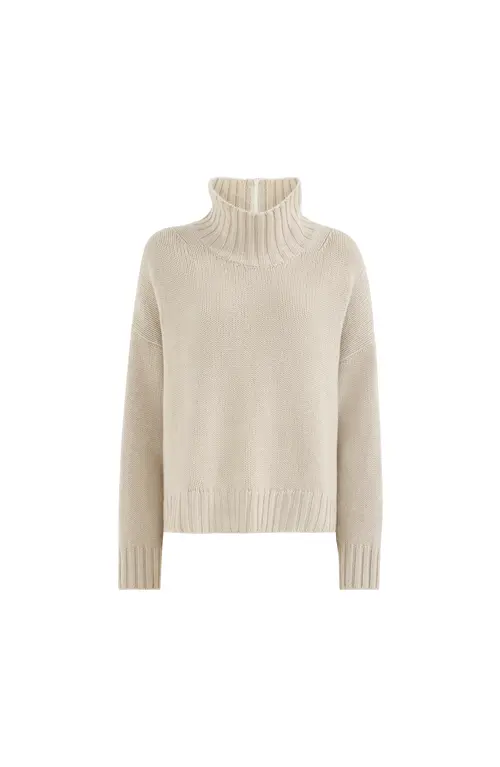 Brunello Cucinelli Cashmere Turtleneck Sweater With Shiny Zipper