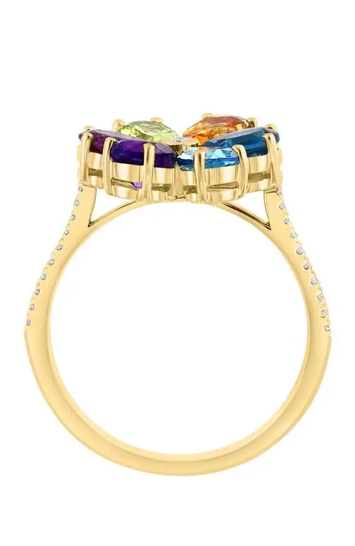 EFFY 14k Yellow Gold Garden Of Gems Cocktail Ring