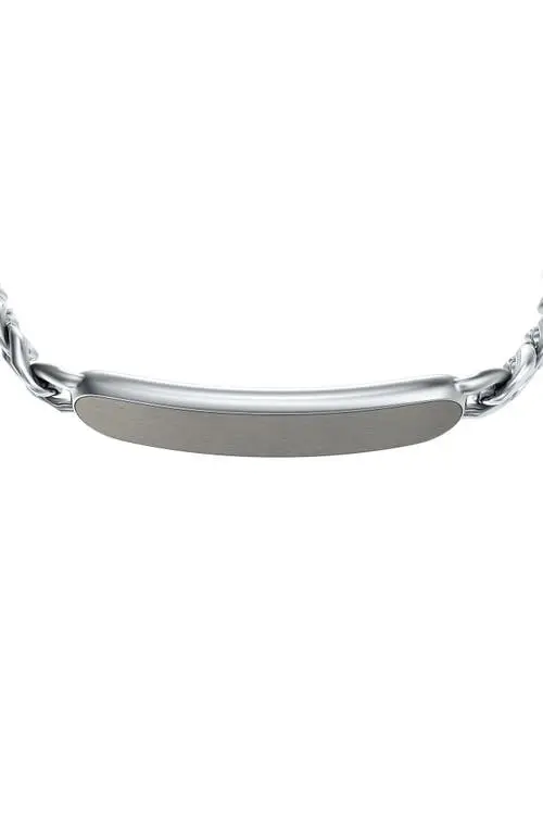 Fossil Ellis Stainless Steel Id Bracelet