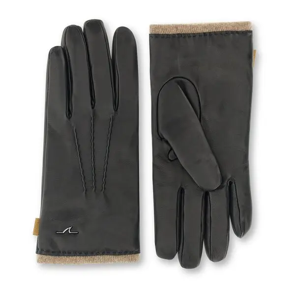 Paul & Shark Leather Gloves With Cashmere Lining