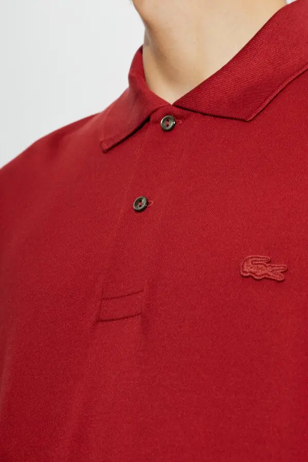 Lacoste Silk Polo Shirt With Logo Patch