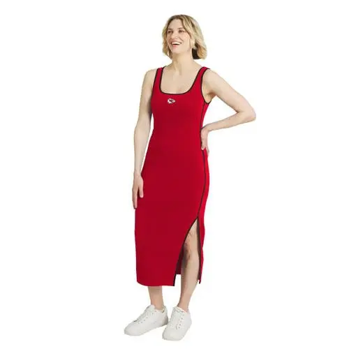 WEAR BY ERIN ANDREWS Kansas City Chiefs Ribbed Tank Dress - Red