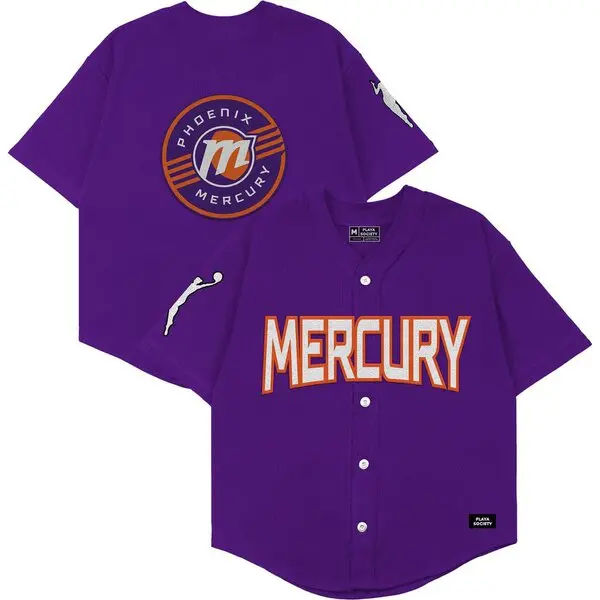 PLAYA SOCIETY Phoenix Mercury Baseball Fashion Jersey - Purple
