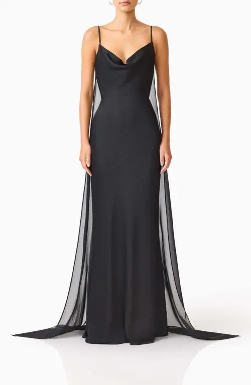 ELLIATT Auriella Chiffon Drape Gown