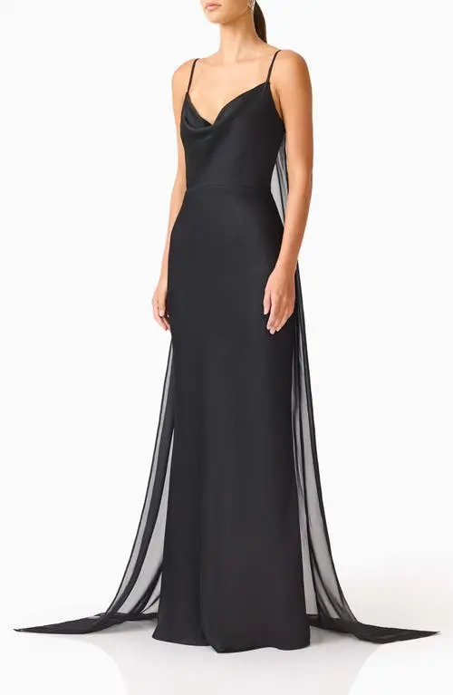 ELLIATT Auriella Chiffon Drape Gown