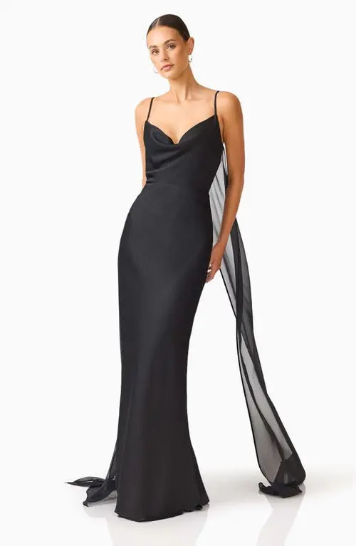 ELLIATT Auriella Chiffon Drape Gown