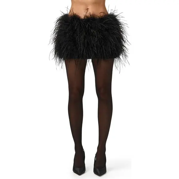 Naked Wardrobe Feather Miniskirt
