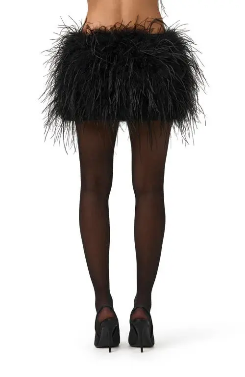 Naked Wardrobe Feather Miniskirt