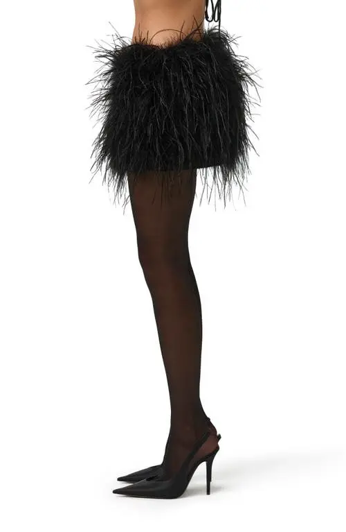 Naked Wardrobe Feather Miniskirt