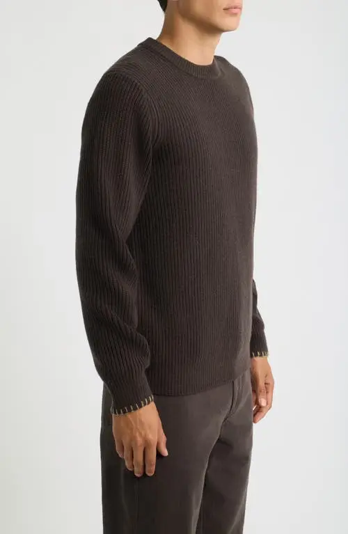 Vince Whipstitch Shaker Rib Wool & Cashmere Sweater