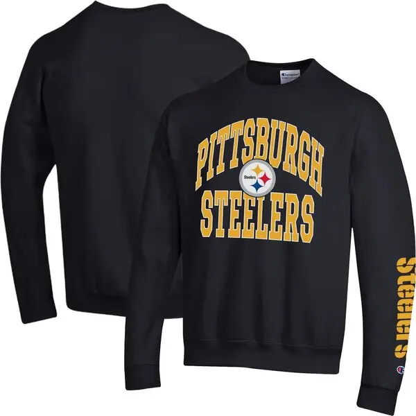 Champion Pittsburgh Steelers Powerblend Fleece Sweatshirt - Onyx