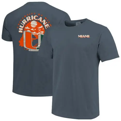 IMAGE ONE Miami Hurricanes Comfort Colors Team Statue T-shirt