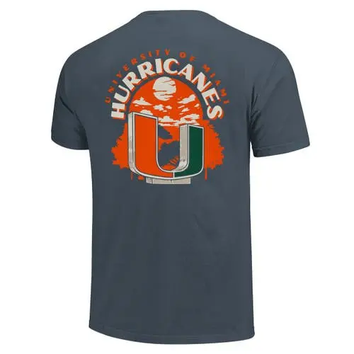 IMAGE ONE Miami Hurricanes Comfort Colors Team Statue T-shirt