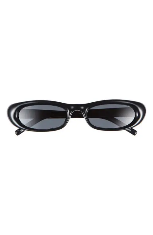 Saint Laurent Sl 557 Shade Plump 53mm Oval Sunglasses - Black