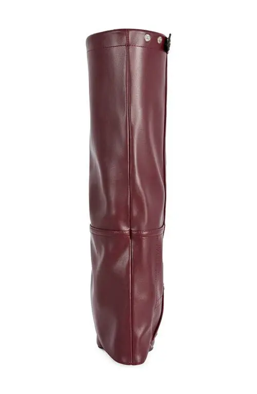 AZALEA WANG Railay Faux Leather Wedge Boot