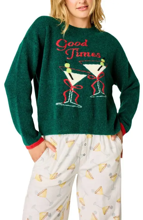 PJ Salvage Out Of Office Sleep Top - Dark Pine