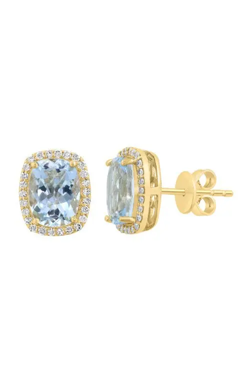 EFFY 14k Yellow Gold Seaside Elegance Aquamarine Earrings
