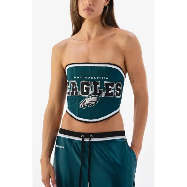 OFF SEASON Philadelphia Eagles Corset Top - Green