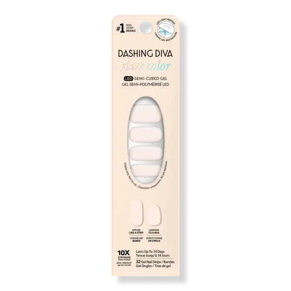 DASHING DIVA Glaze Color, Semi-cured Gel Nail Strips