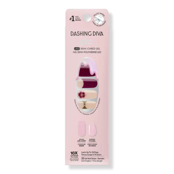 DASHING DIVA Glaze Design, Semi-cured Gel Nail Strips