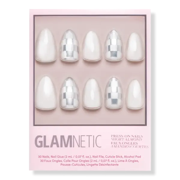 GLAMNETIC Check-mated Press-on Nails - One-color