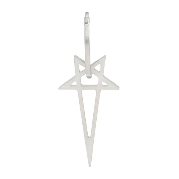 Rick Owens Pentagram Earrings - Silver