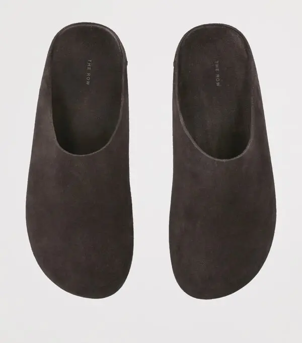 THE ROW Hudson Suede Slides