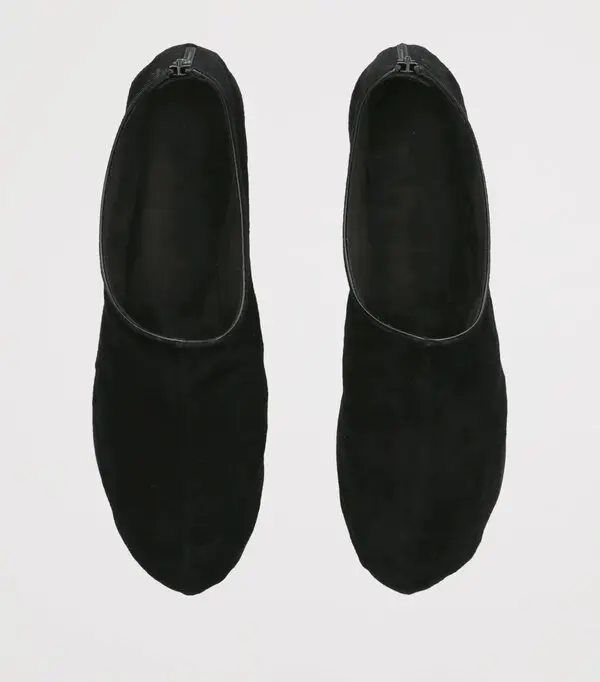 THE ROW Stellene Suede Slippers