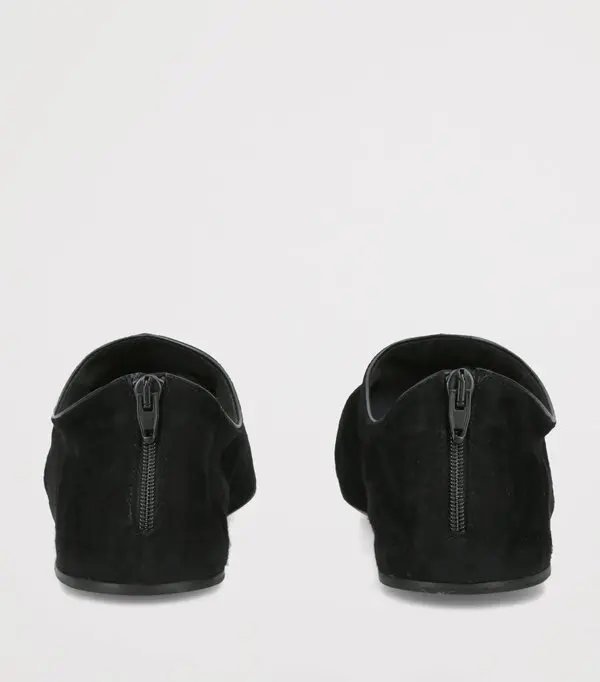 THE ROW Stellene Suede Slippers