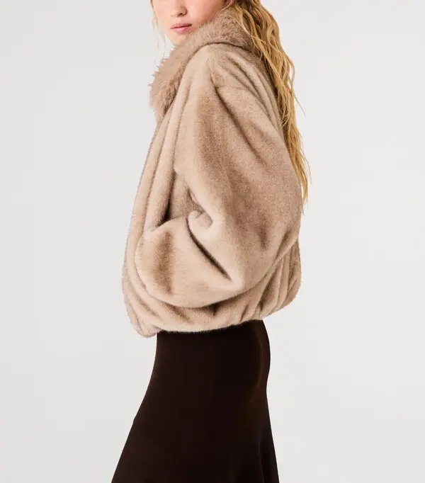 Maje Faux Fur Cropped Jacket