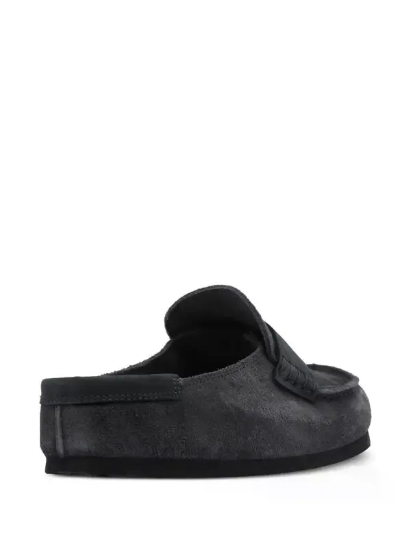 BIRKENSTOCK Suede Slip-on Slippers - Grey