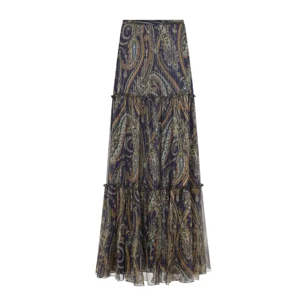 Etro Long Silk Skirt