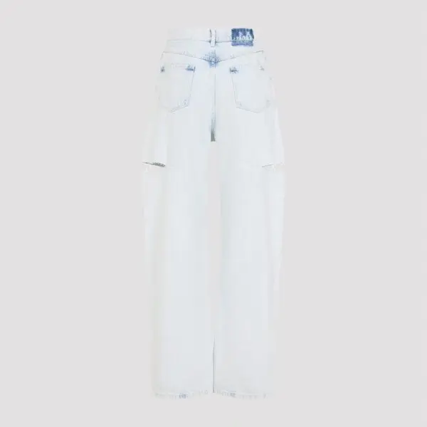 MAISON MARGIELA Cutout Denim Trousers - Blue