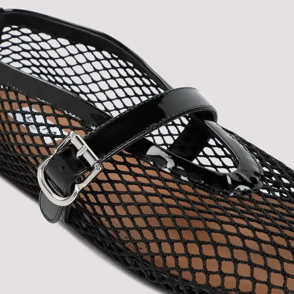 Alaïa Fishnet Ballerinas - Black