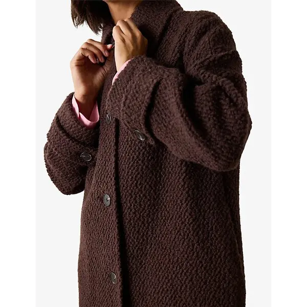 Whistles Boucle Wool-blend Coat