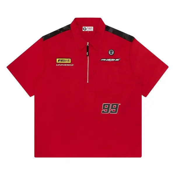 AAPE Logo Zip Polo Shirt